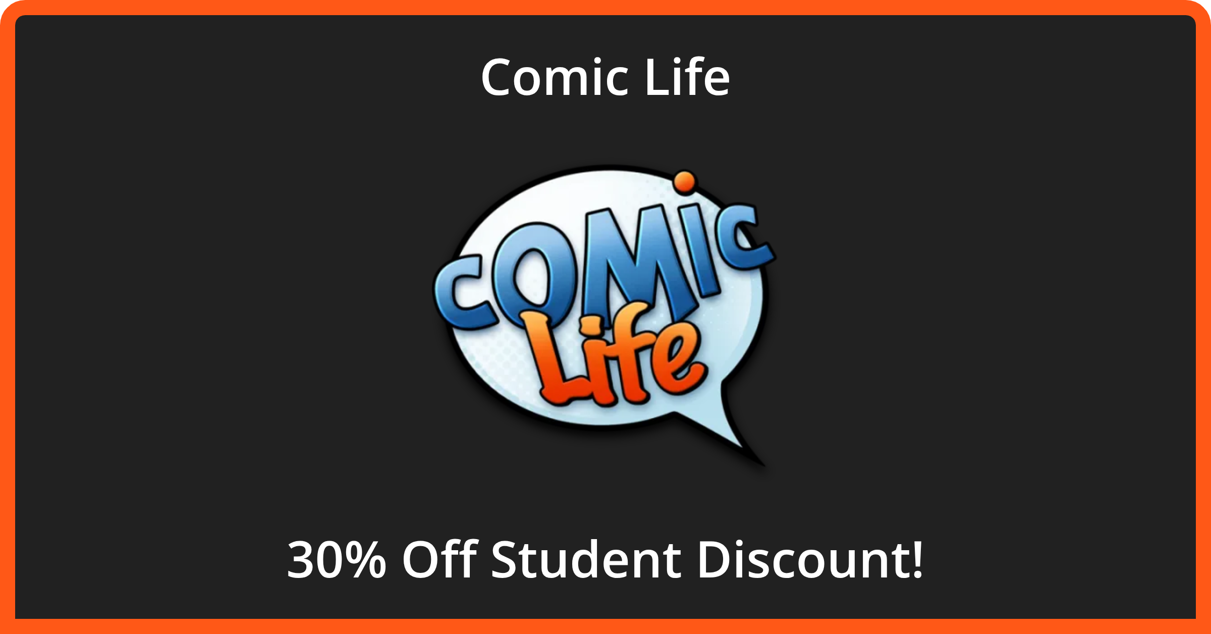 30% Off | Comic Life Student Discount | December 2025